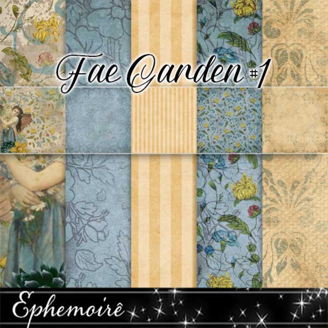 Digital Printable Papers - FAIRY GARDEN - Journal Papers - Cardmaking ...