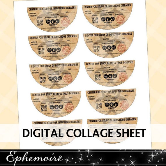 Printable Vintage Inspired Laboratory Labels PETRI DISH - Etsy