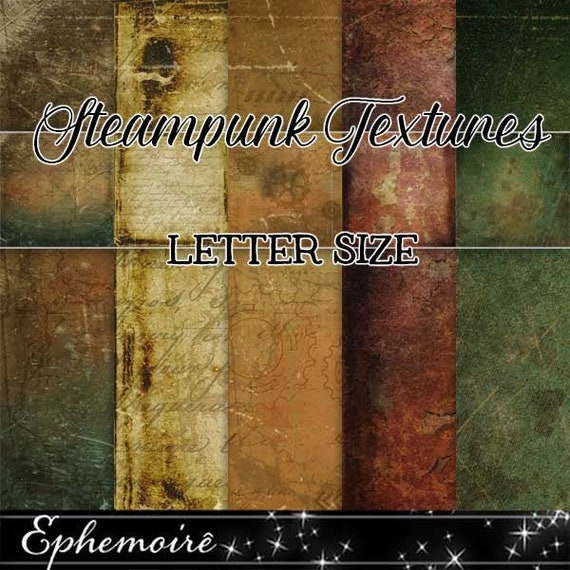 Digital Printable Paper STEAMPUNK TEXTURE Distressed | Etsy