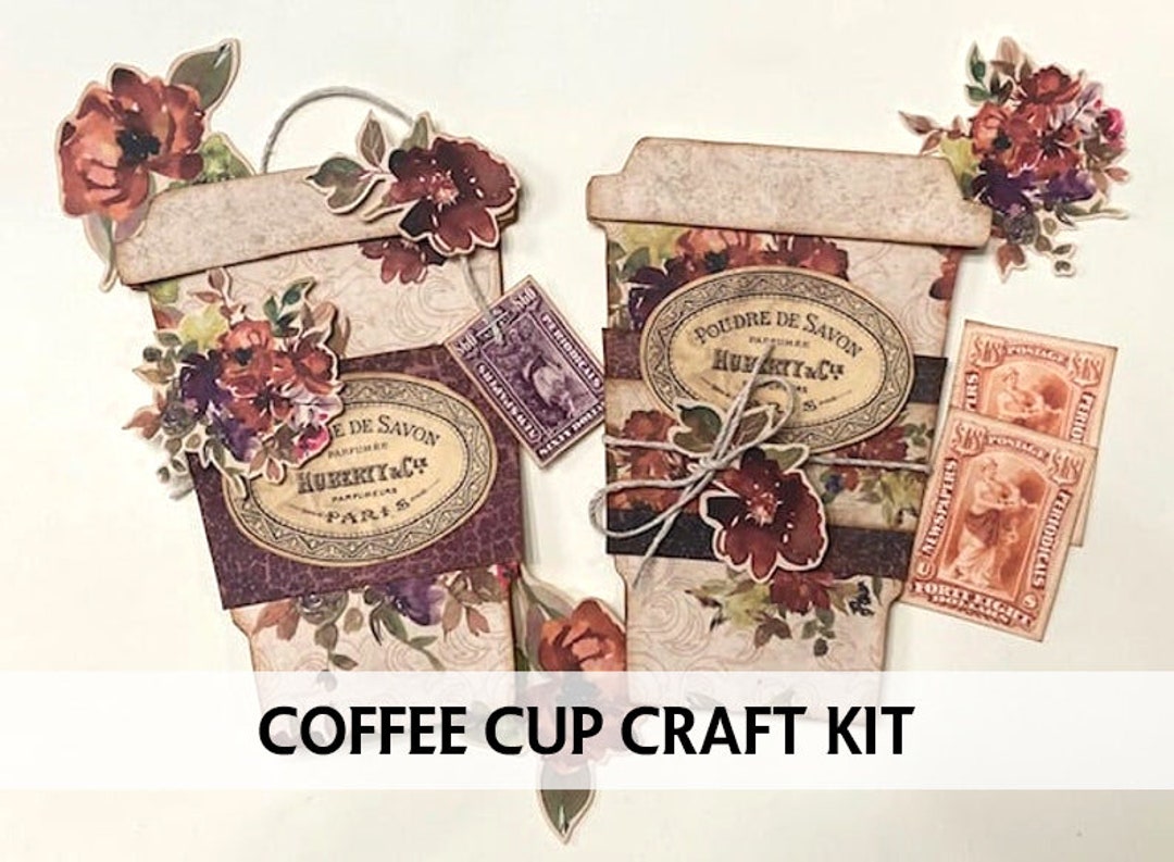 Junk Journal Printable - COFFEE CUP Craft Kit - Digital Scrapbook ...