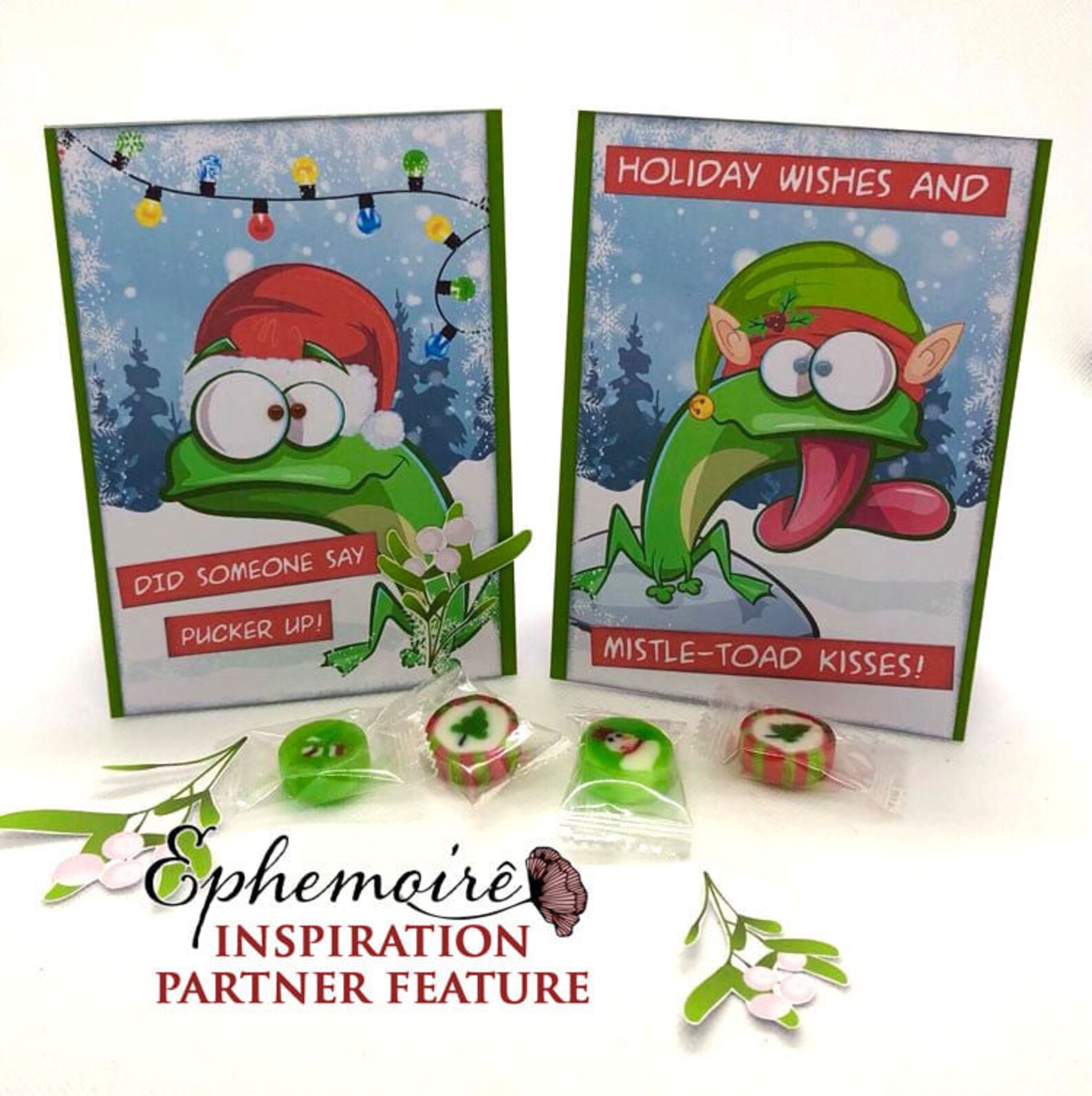 Printable Christmas Cards Toad CHRISTMAS MISTLE-TOAD Card - Etsy