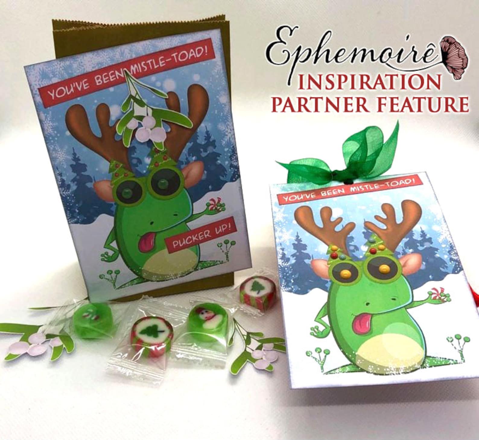 Printable Christmas Cards Toad CHRISTMAS MISTLE-TOAD Card - Etsy