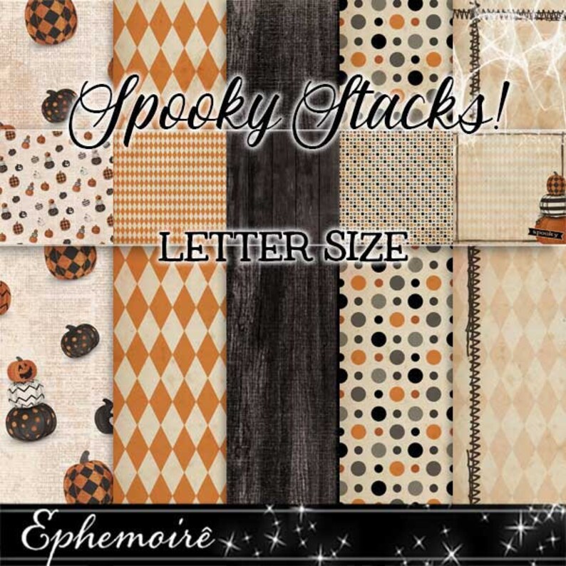 Digital Printable Papers VINTAGE HALLOWEEN Digital | Etsy