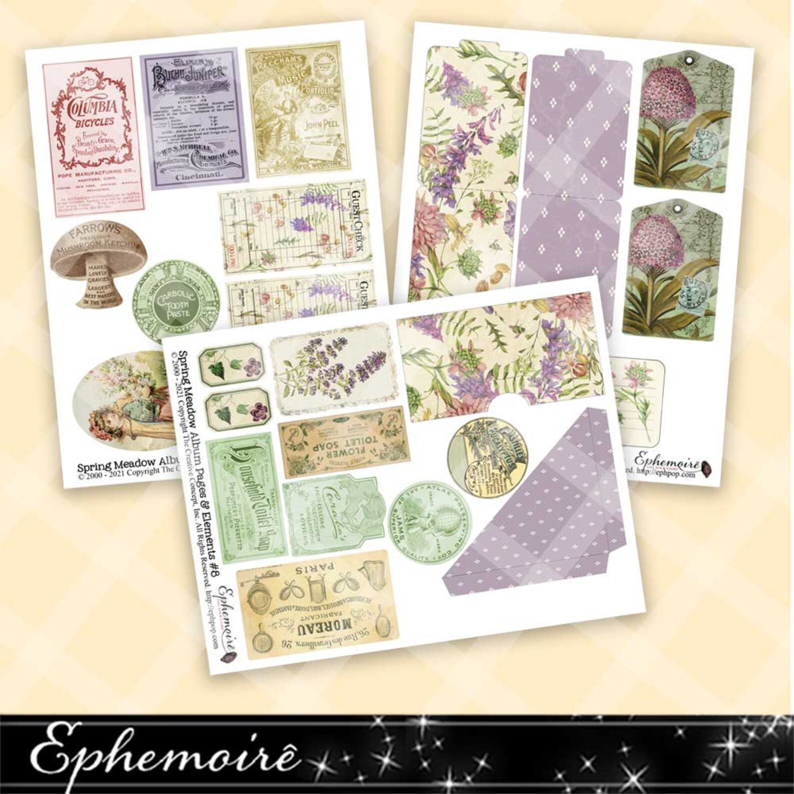 Printable MINI ALBUM Kit Spring Floral Printable Accordion - Etsy