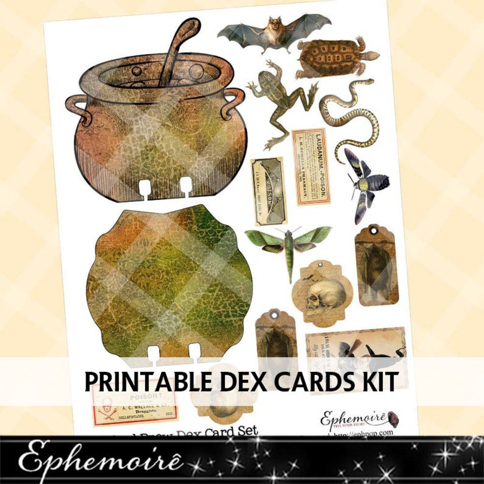 Digital Printable Dex Cards Printable Crafts Collage Sheet | Etsy