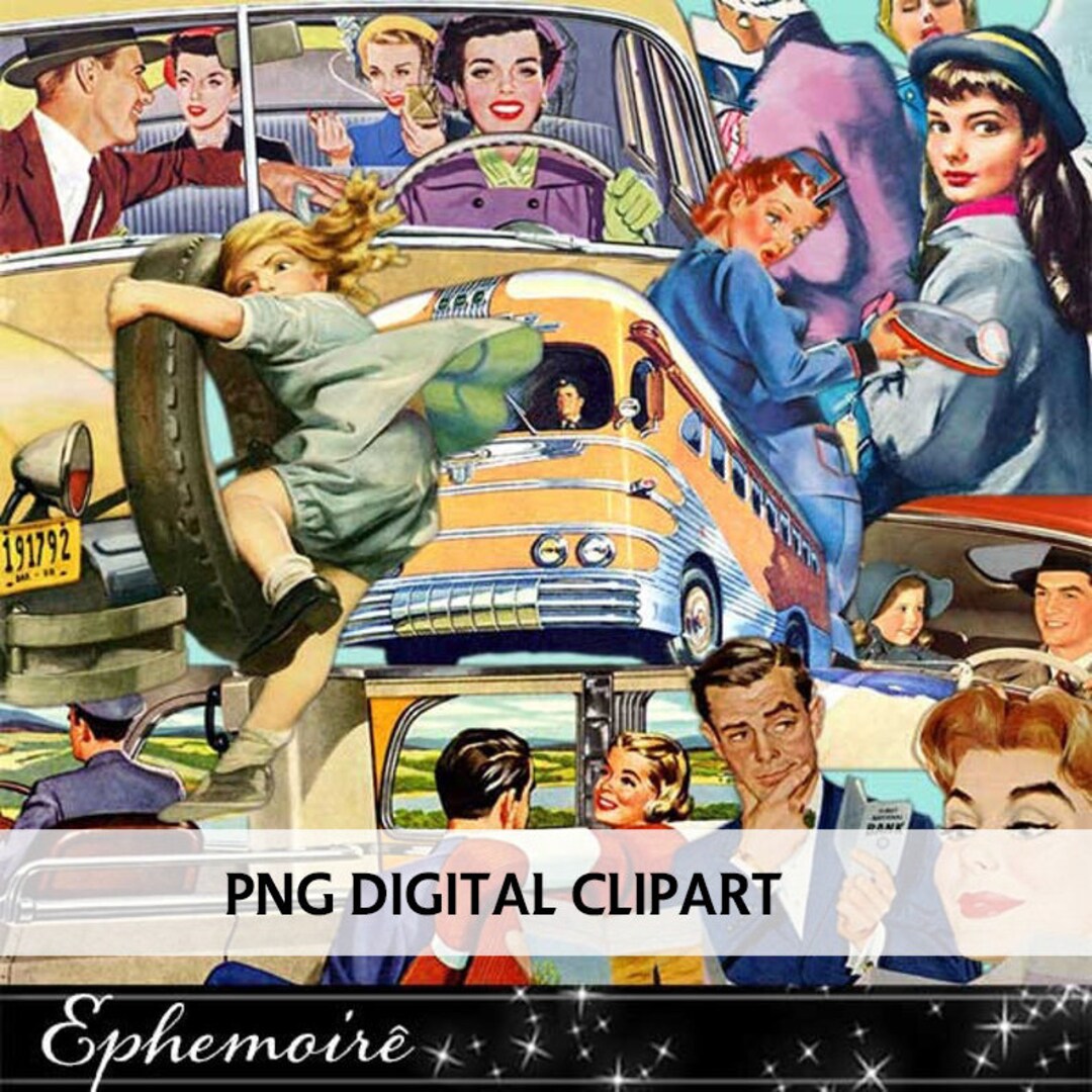 Retro Clipart - Mid Century Advertising - Digital Scrapbook ...