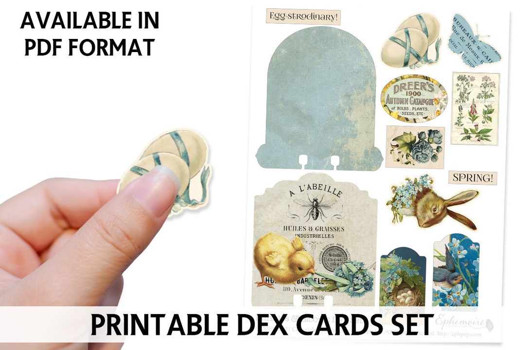 Printable DEX Cards With Ephemera - Easter Dex Card - Dex Card ...