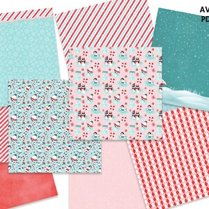 Digital Printable Paper CHRISTMAS PAPERS Polar Bear Christmas ...