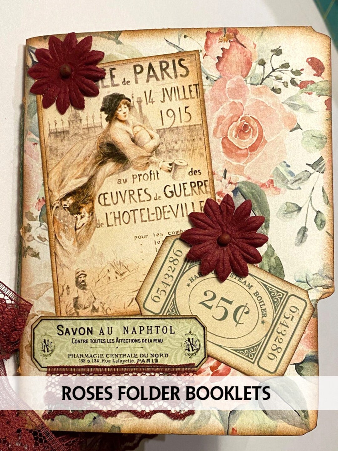 Printable FOLDER BOOKLET KIT - Roses - File Folder Booklet - Mini ...