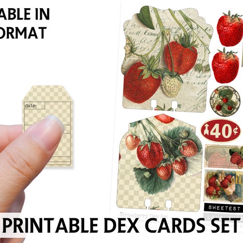 Digital Printable Dex Cards Printable Crafts Collage Sheet - Etsy