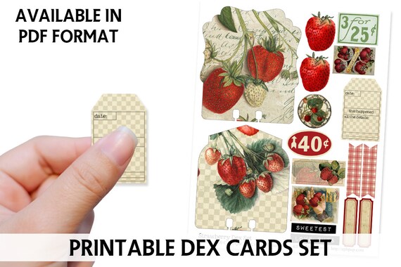 Digital Printable Dex Cards Printable Crafts Collage Sheet - Etsy