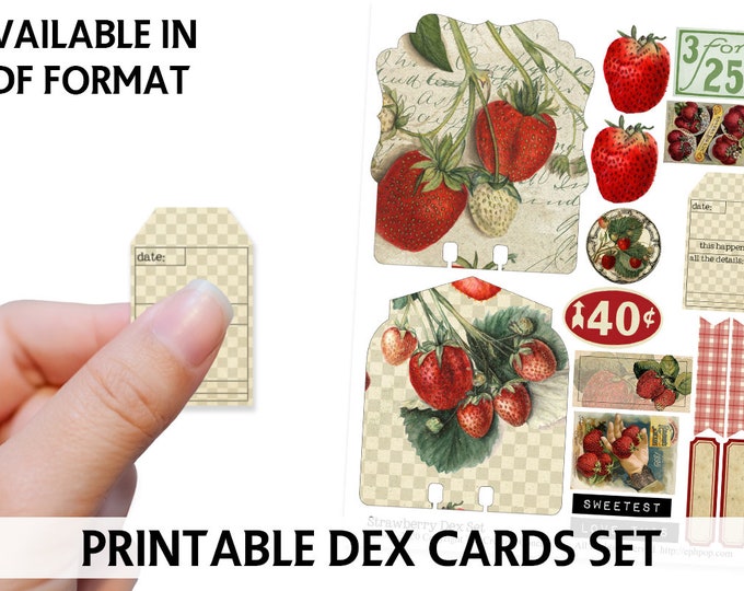 Digital Printable Dex Cards Printable Crafts Collage Sheet - Etsy