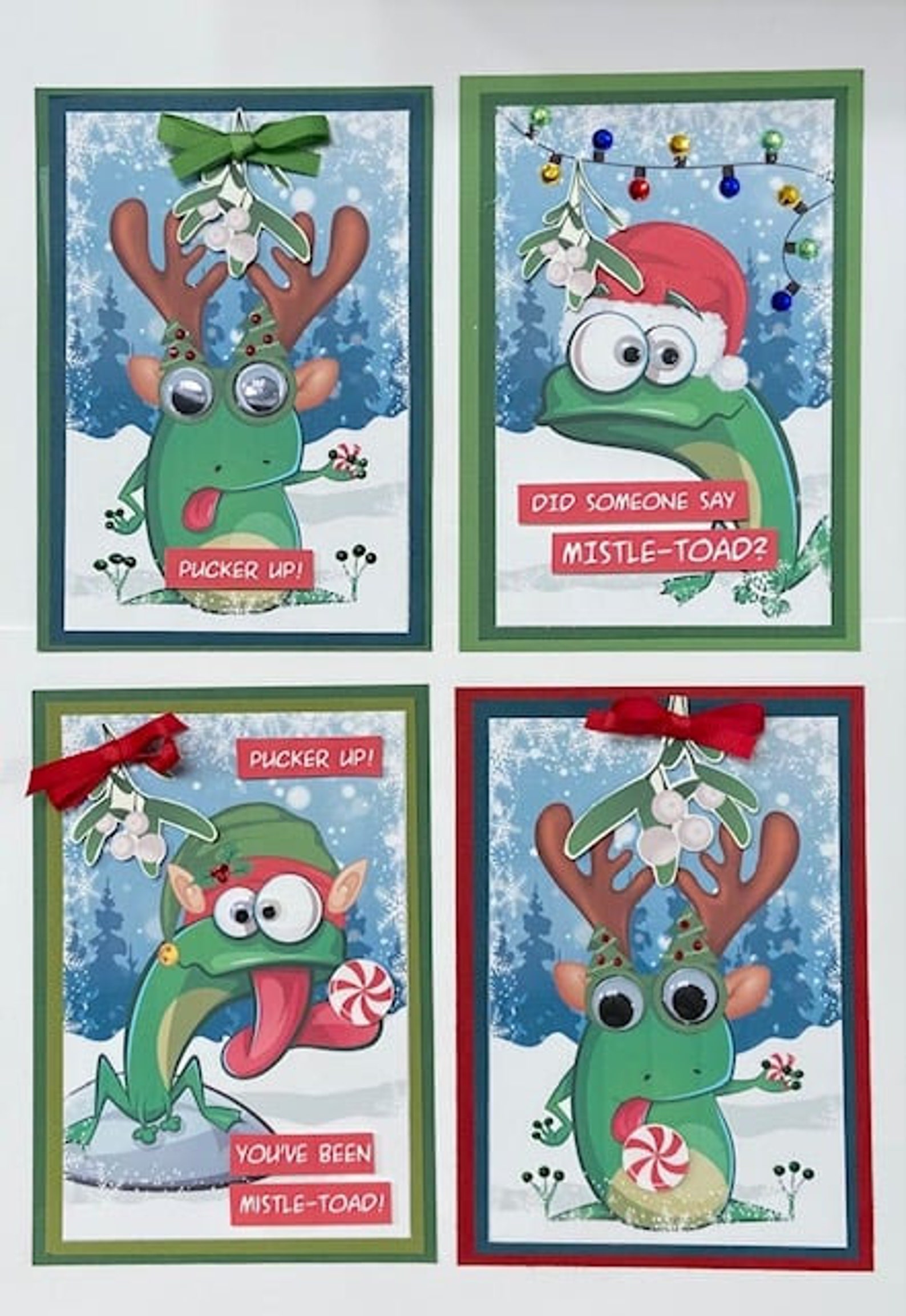 Printable Christmas Cards Toad CHRISTMAS MISTLE-TOAD Card - Etsy