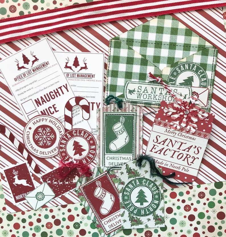 Printable TAG Craft Kit Printable Christmas Tags North | Etsy