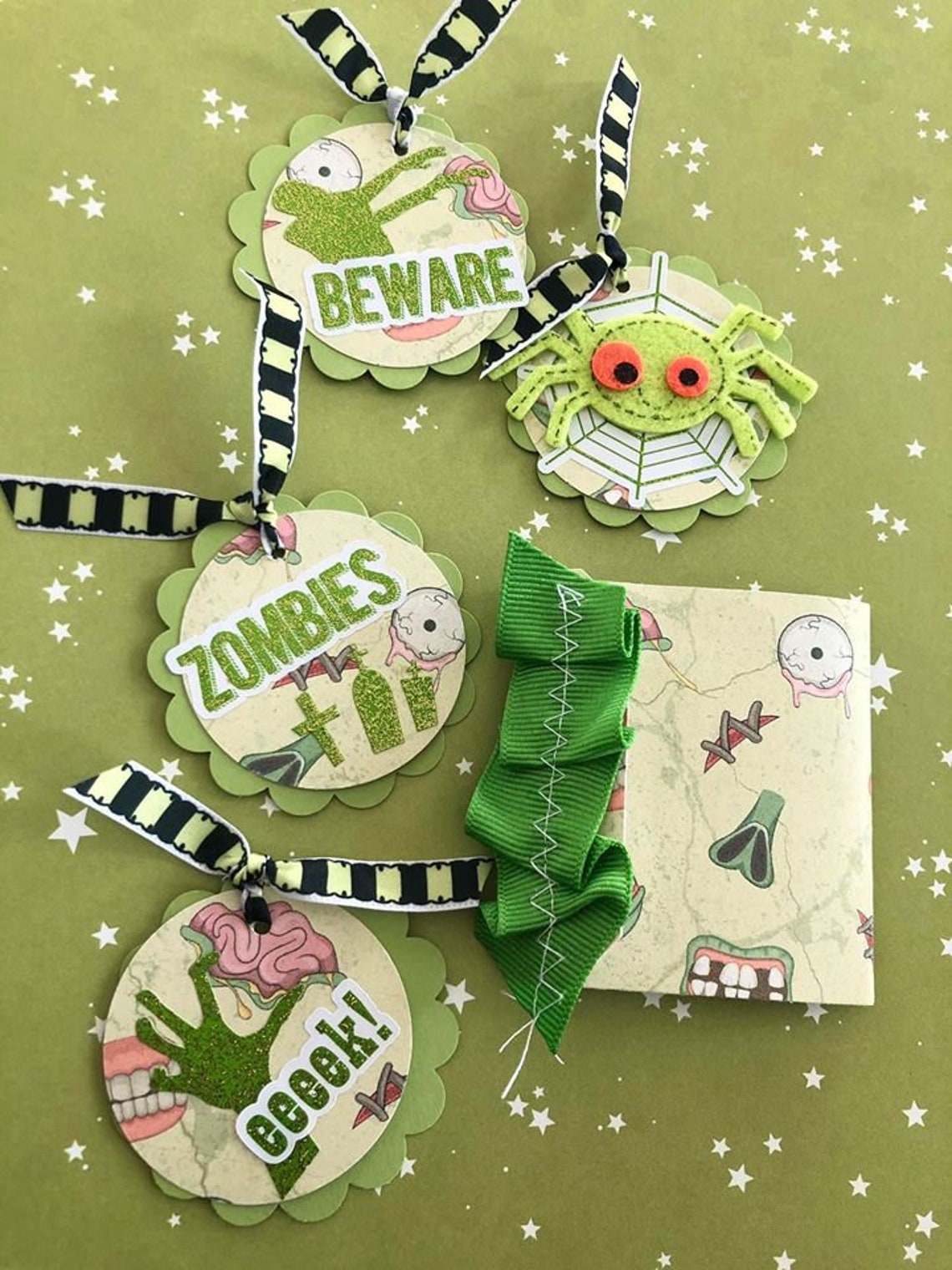 Digital Printable Halloween Papers ZOMBIES Creepy Cute | Etsy