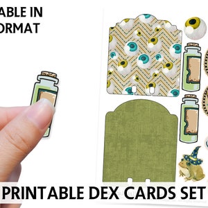 Printable DEX Cards With Ephemera - MAGICAL - Halloween - Dex Card ...