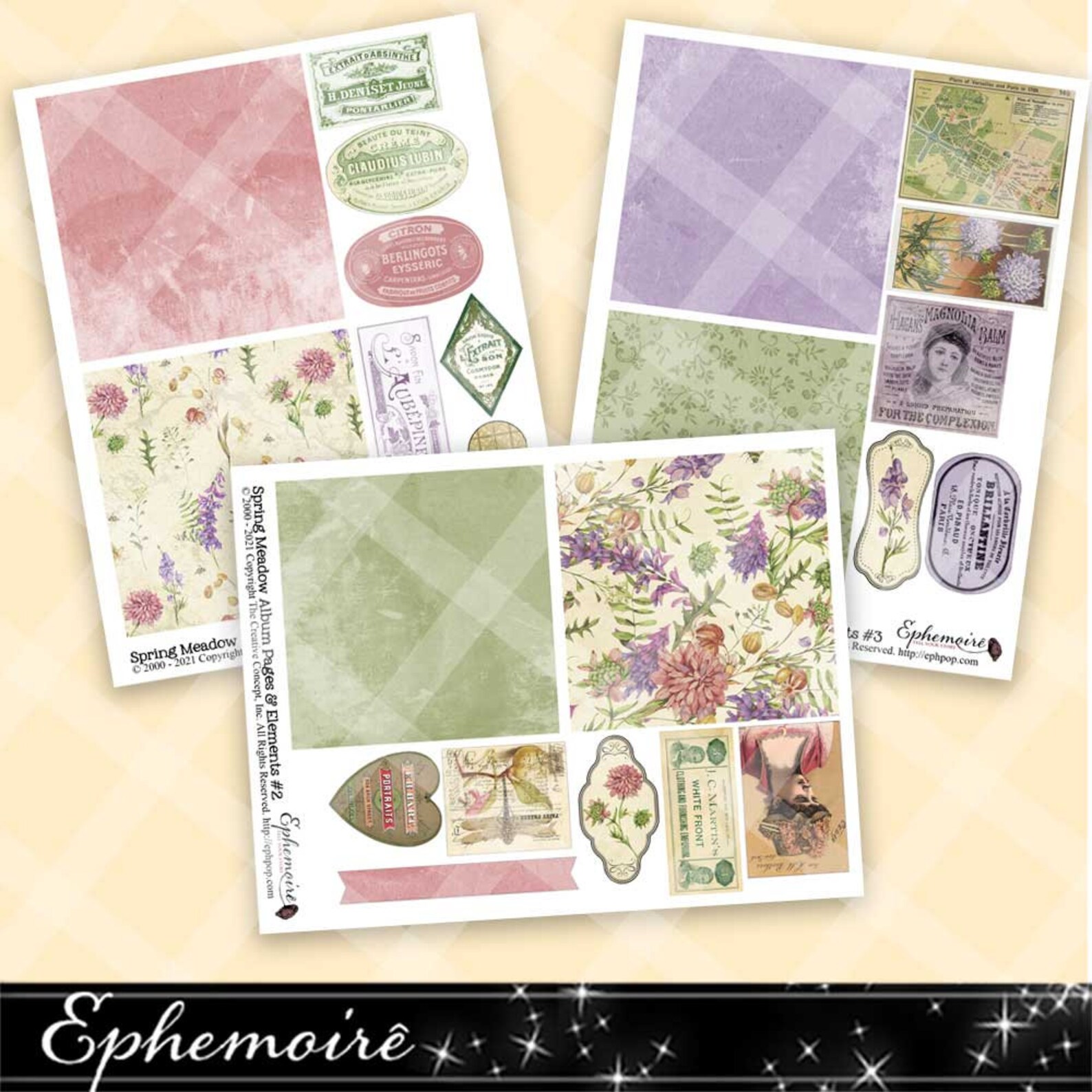 Printable MINI ALBUM Kit Spring Floral Printable Accordion - Etsy