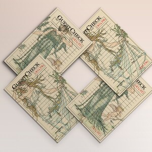 Printable GUEST CHECKS Floral Fairies Fairy Guest Checks Ephemera Guest ...