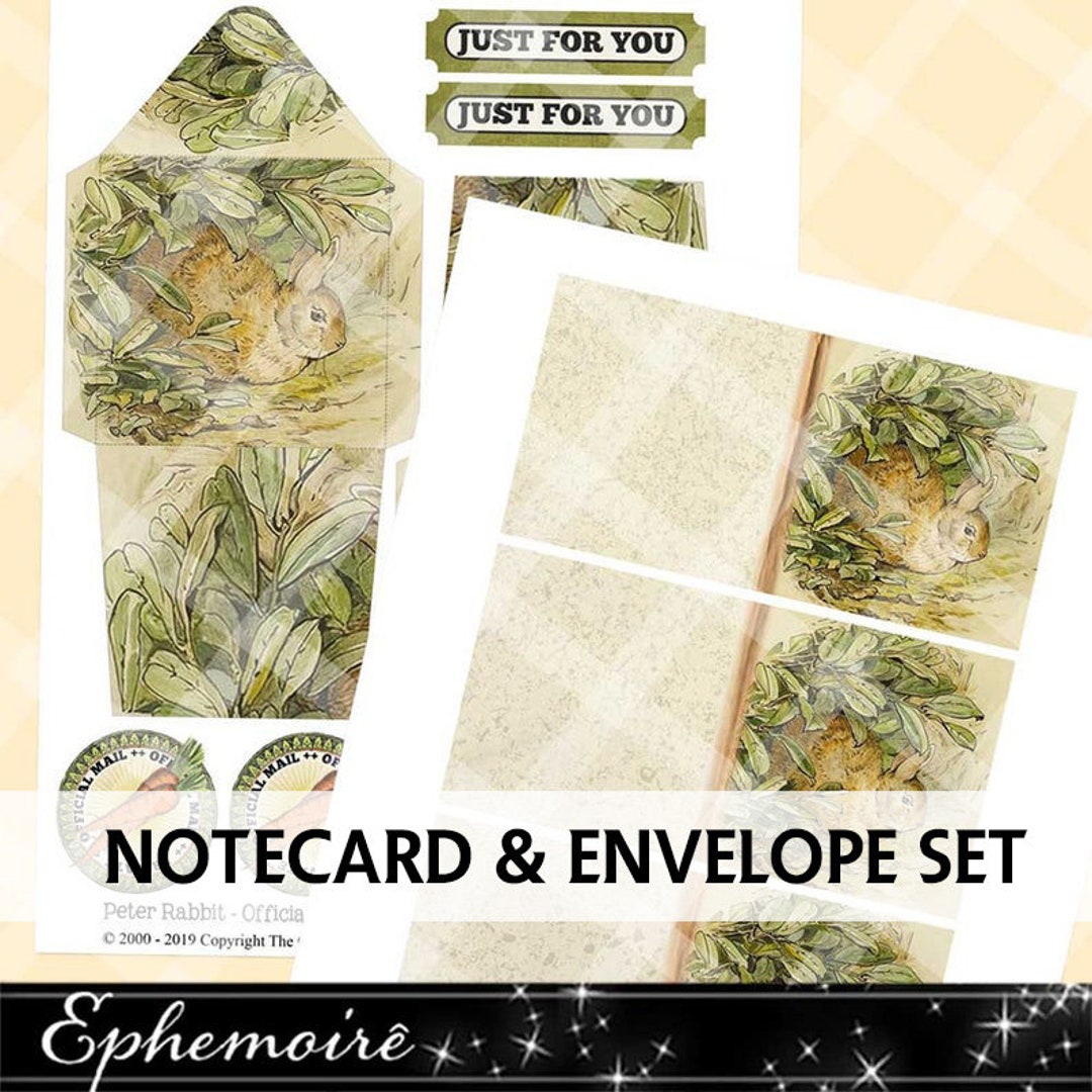 Junk Journal Printable - PETER RABBIT - Digital Printable Greeting Card ...
