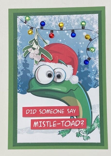 Printable Christmas Cards Toad CHRISTMAS MISTLE-TOAD Card | Etsy