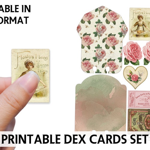 Digital Printable Dex Cards Printable Crafts Collage Sheet - Etsy