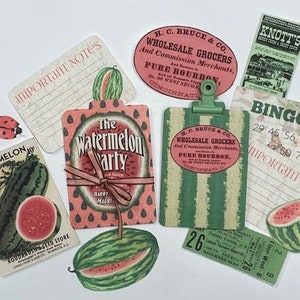 Printable WATERMELON Mini Journal - Vintage Summer Theme Journal - Mini ...