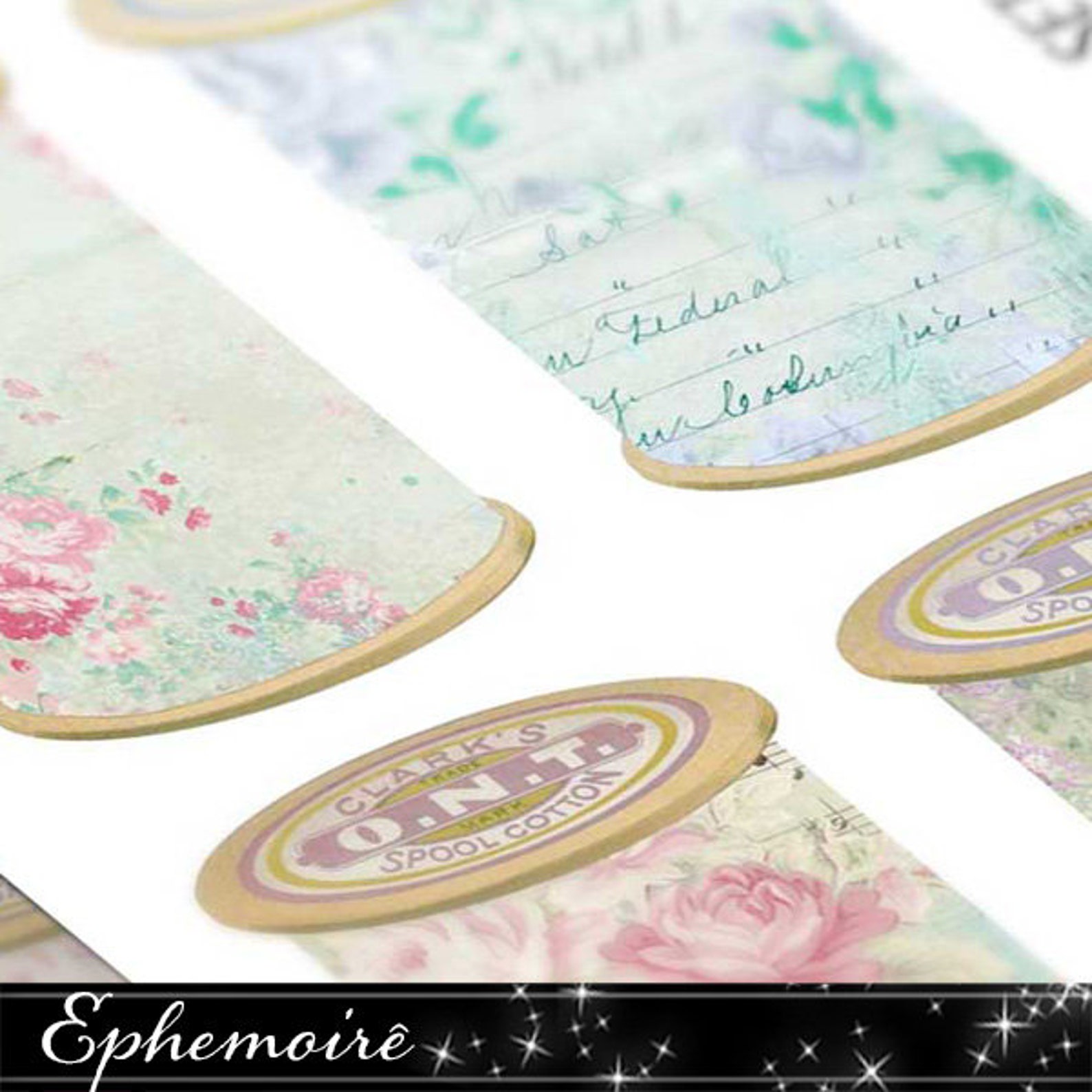 Junk Journal Printable PRINTABLE SPOOL TAGS Printable | Etsy