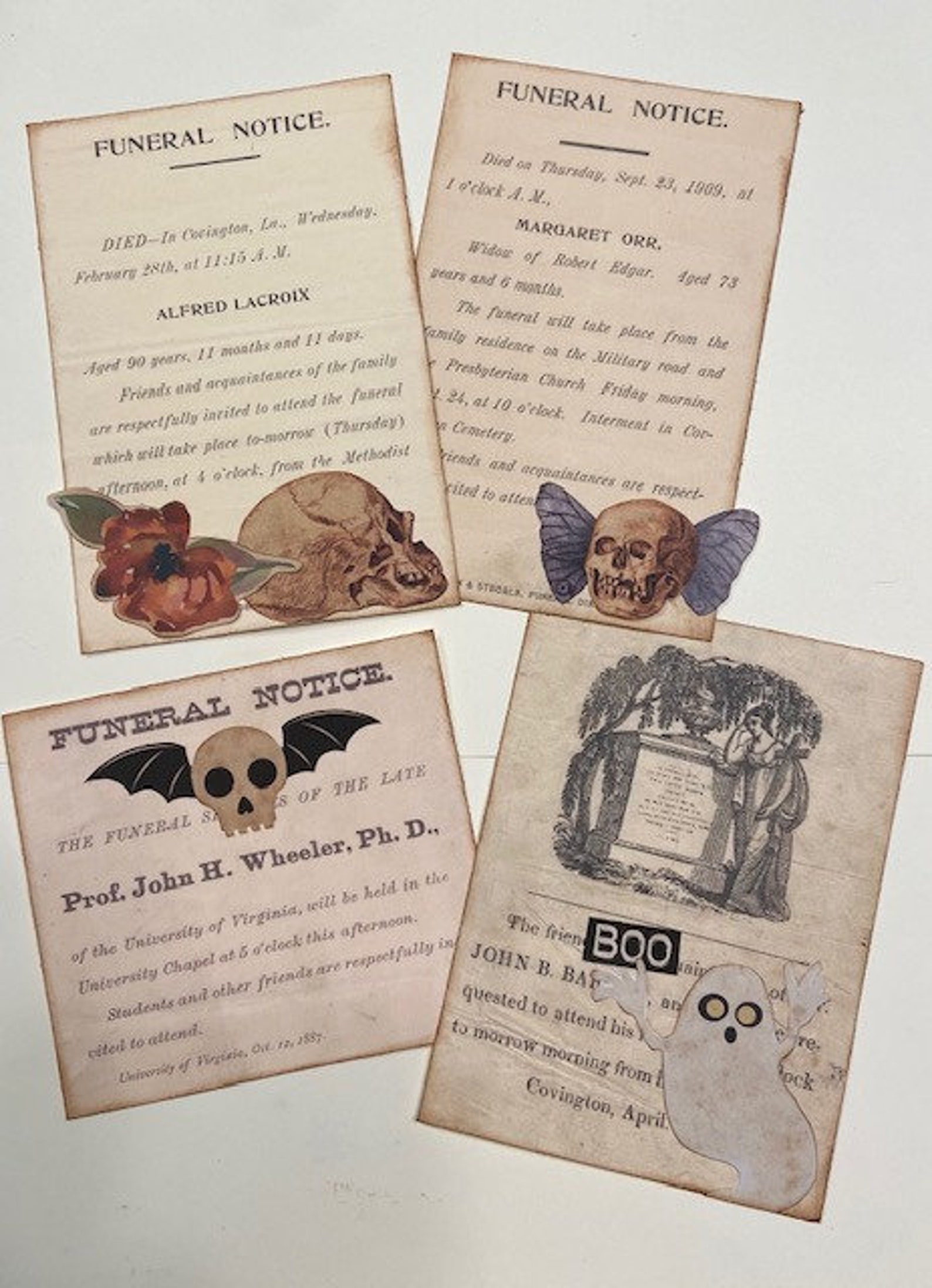 Junk Journal Printable Vintage FUNERAL Ephemera Halloween - Etsy