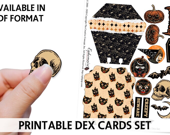 Digital Printable Dex Cards Printable Crafts Collage Sheet - Etsy