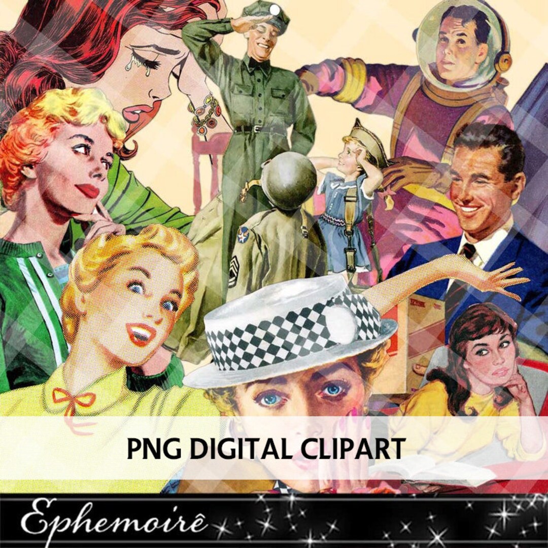 Retro Clipart - Mid Century Advertising - Digital Scrapbook ...