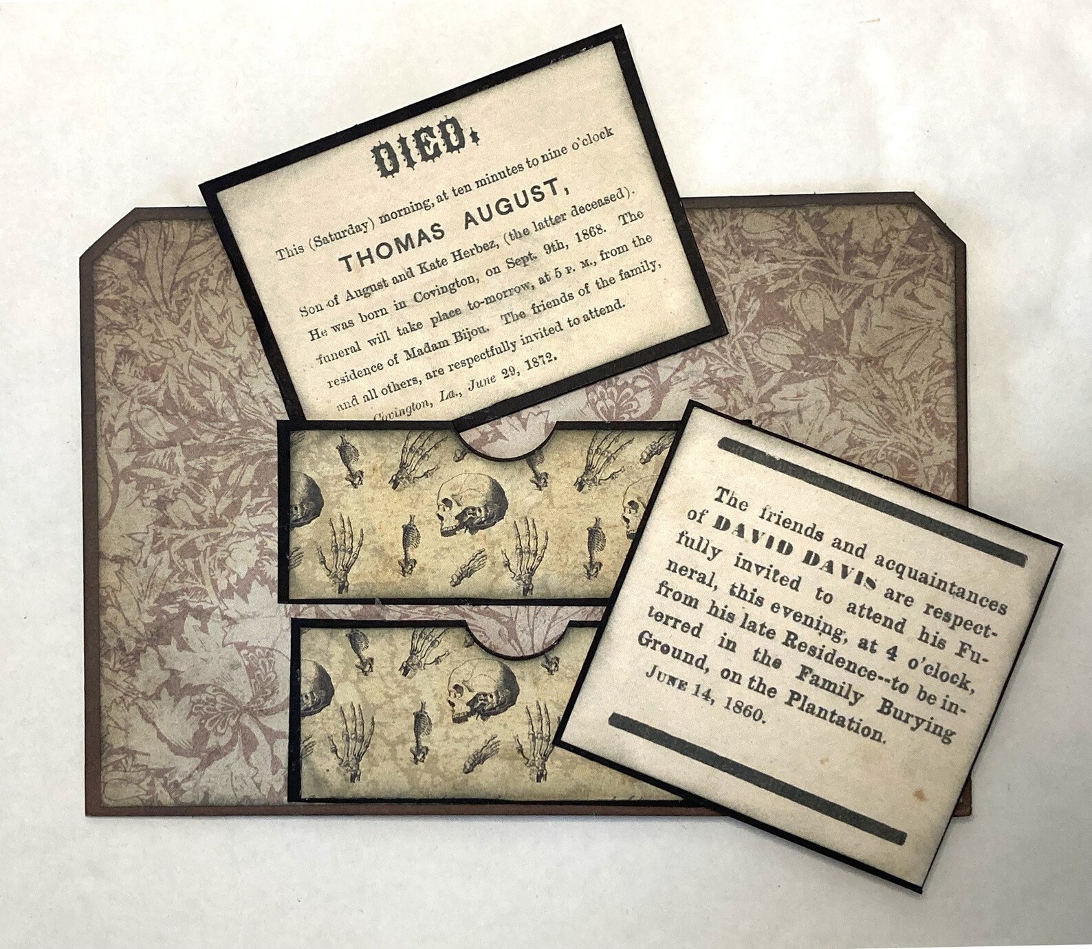 Junk Journal Printable Vintage FUNERAL Ephemera Halloween - Etsy