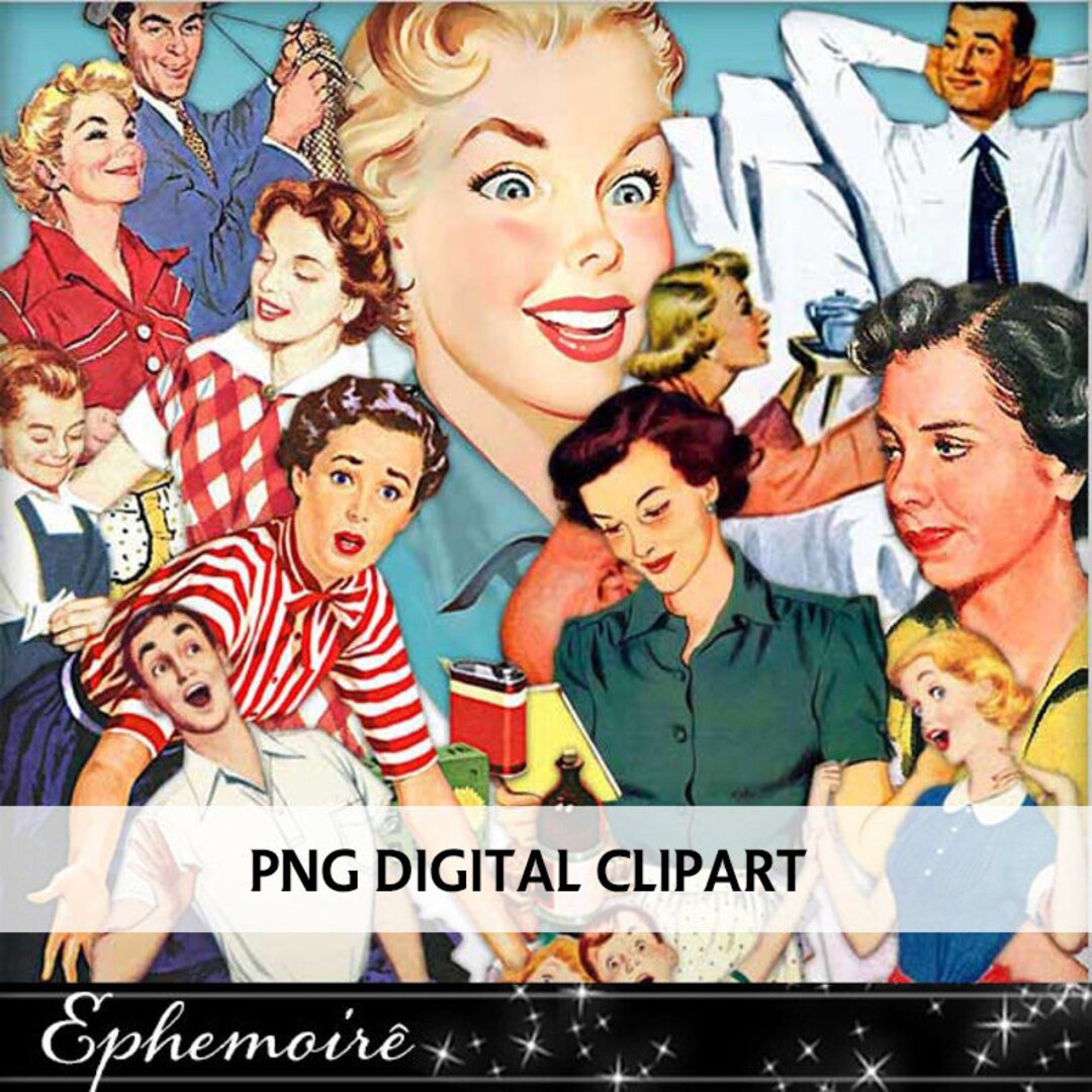Retro Clipart - Mid Century Advertising - Digital Scrapbook ...