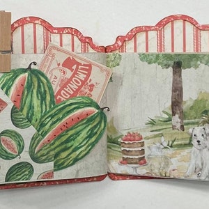 Printable WATERMELON Mini Journal - Vintage Summer Theme Journal - Mini ...