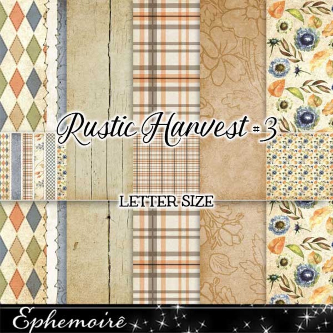 Digital Printable Papers FALL Digital Backgrounds Digital Scrapbook ...