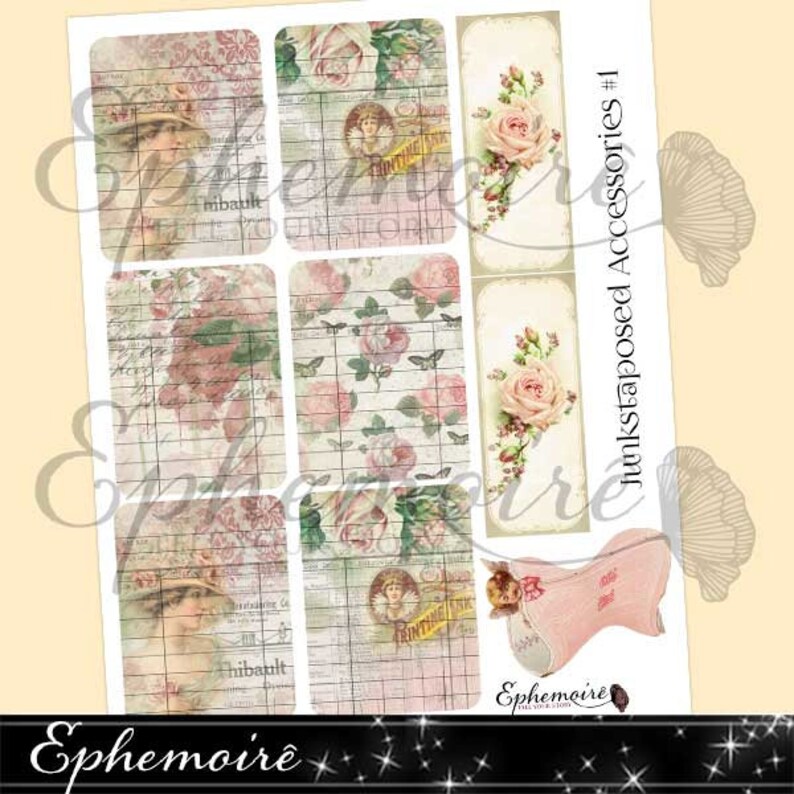 Junk Journal Printable ATC Journal Card Printable Shabby | Etsy