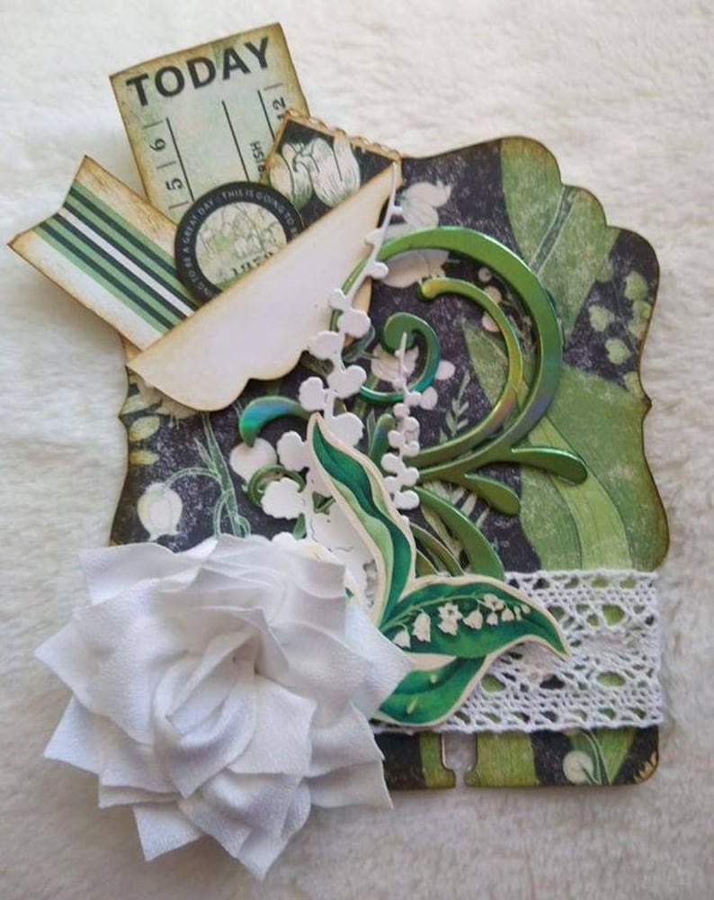 Printable DEX Cards With Ephemera Lily of the Valley Dex | Etsy