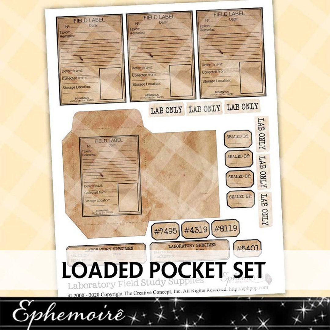 Junk Journal Printable LABORATORY SPECIMEN Entomology Printable Vintage ...
