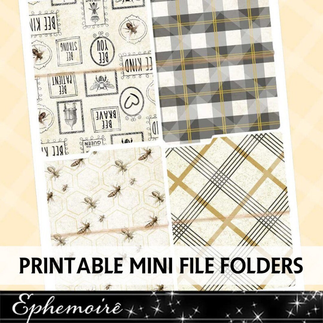 Junk Journal Printable - BEES - Apiary - Printable Mini File Folders ...