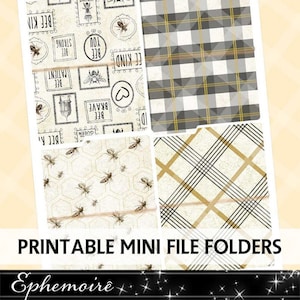 Junk Journal Printable - BEES - Apiary - Printable Mini File Folders ...