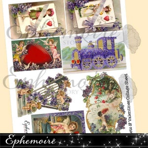 Junk Journal Printable VINTAGE VALENTINES Fussy Cut Cardmaking Digital ...