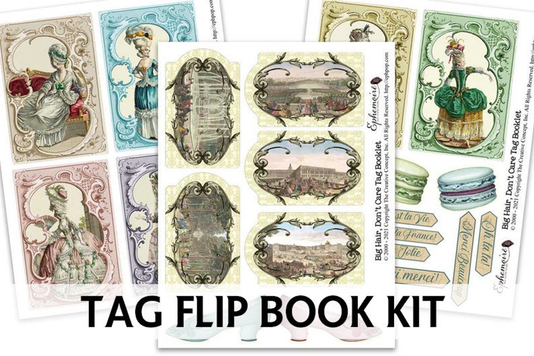 Junk Journal Printable - Digital Printable Tag Book - MARIE ANTOINETTE ...