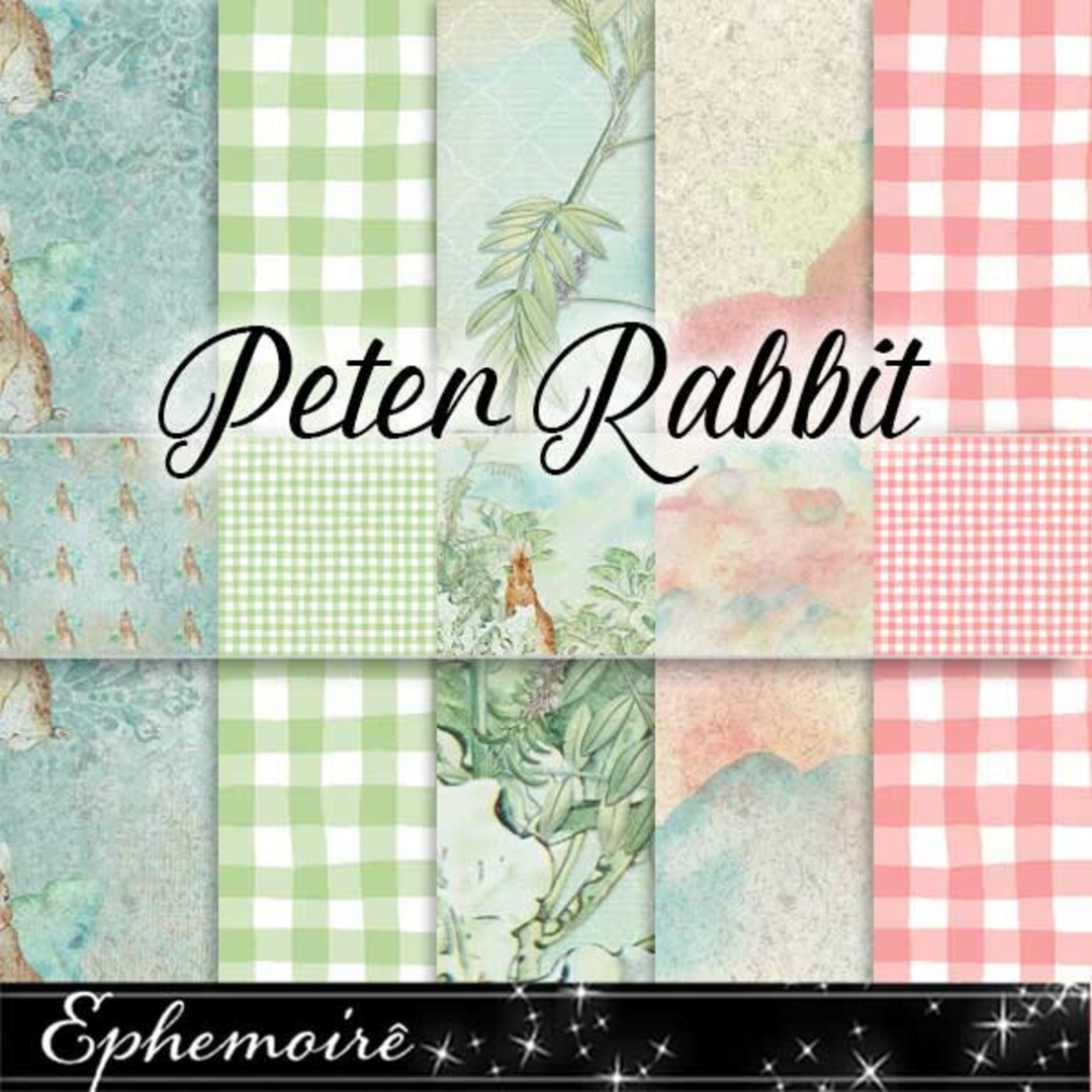 Digital Printable Papers PETER RABBIT Digital Scrapbook Papers 12x12 ...