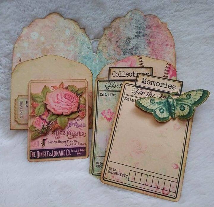Junk Journal Printable Loaded Tag Folio Kit Floral Tag | Etsy