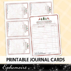 Junk Journal Printable Santa Report Card Naughty or Nice - Etsy