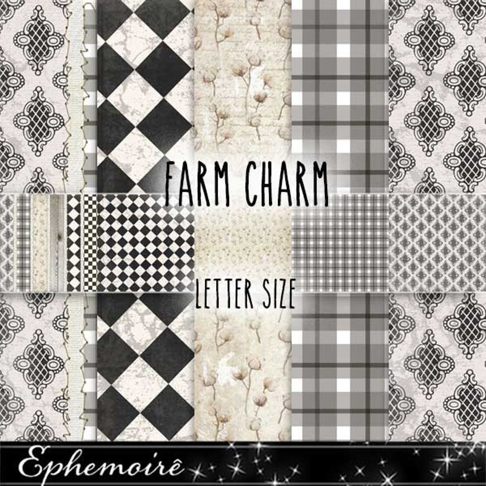 Digital Printable Paper Farmhouse Style Journal or - Etsy