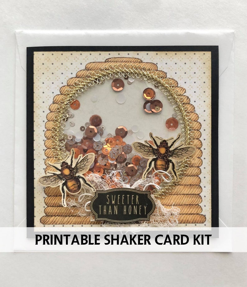 Printable SHAKER Card Kit Digital Printable Cardmaking Kit - Etsy