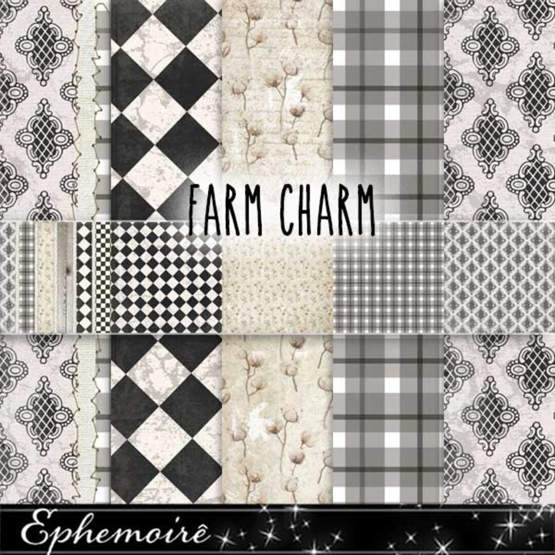 Digital Printable Paper - Farmhouse - Cardmaking - Digital Scrapbook ...