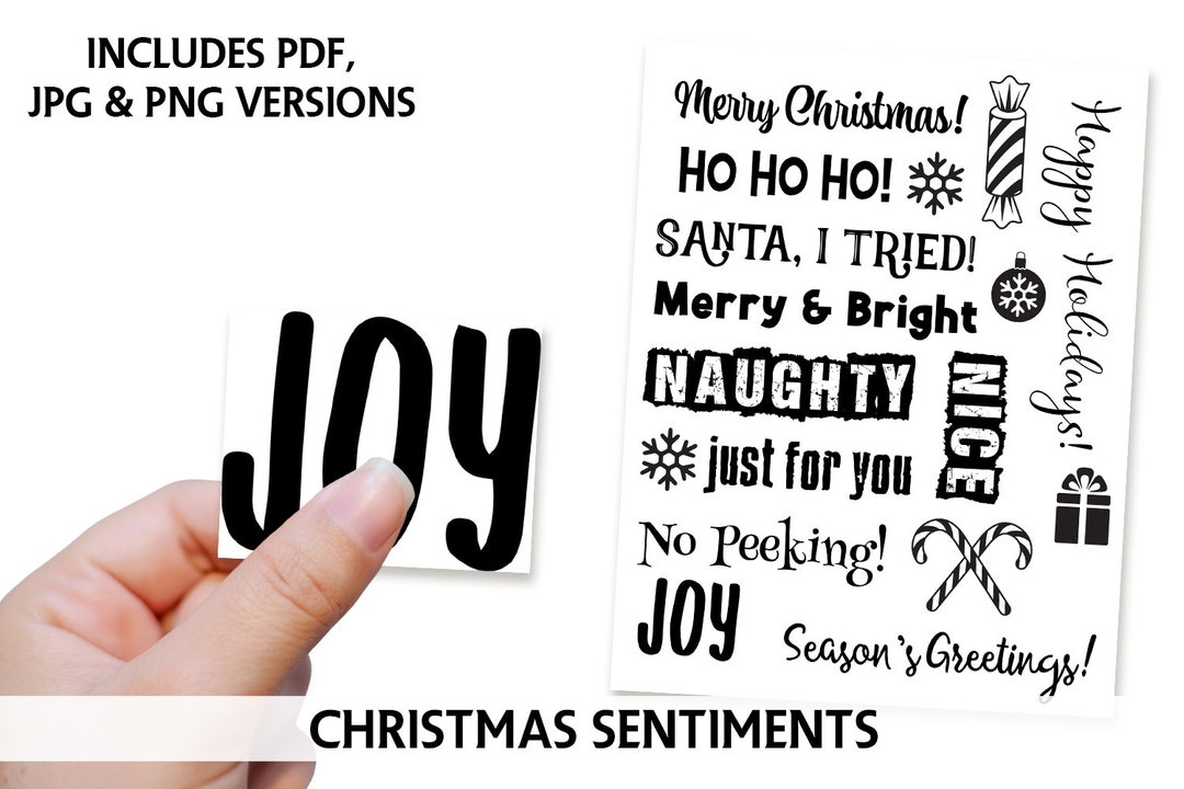 Printable Christmas SENTIMENTS - Printable Captions - Cardmaking ...