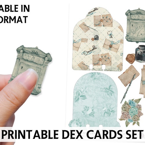 Digital Printable Dex Cards Printable Crafts Collage Sheet - Etsy
