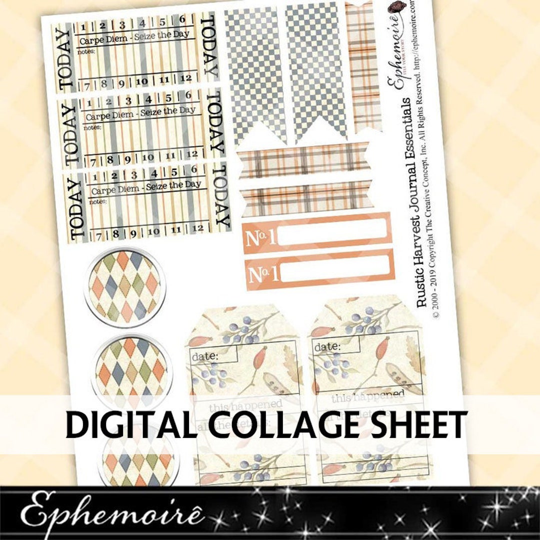 Junk Journal Printable FALL FLORAL Fussy Cut Digital Scrapbook ...